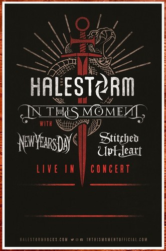 HALESTORM | IN THIS MOMENT 2018 Tour Ltd Ed RARE Poster +BONUS Rock ...