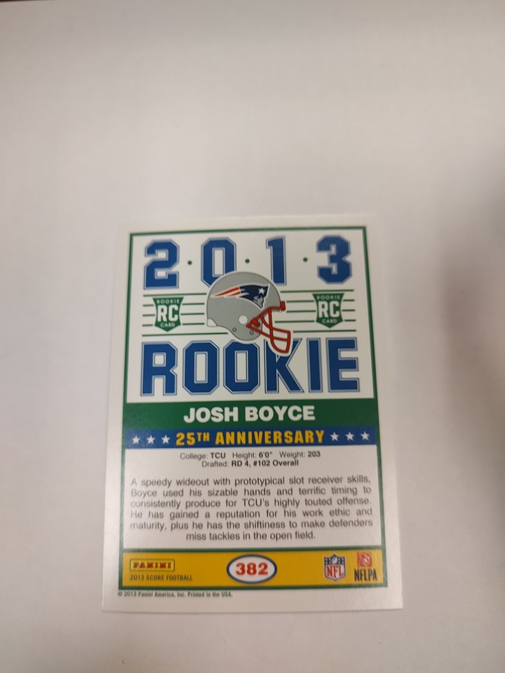 2013 Score Blue #382 Josh Boyce Rookie Card RC (PWE) | eBay