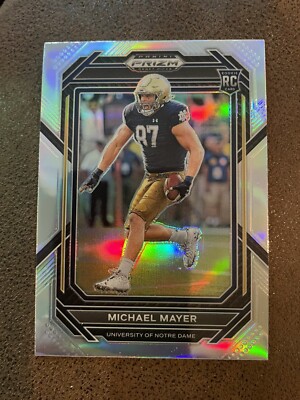 2023 Prizm Draft Picks Base Silver #155 Michael Mayer - Fighting Irish ...