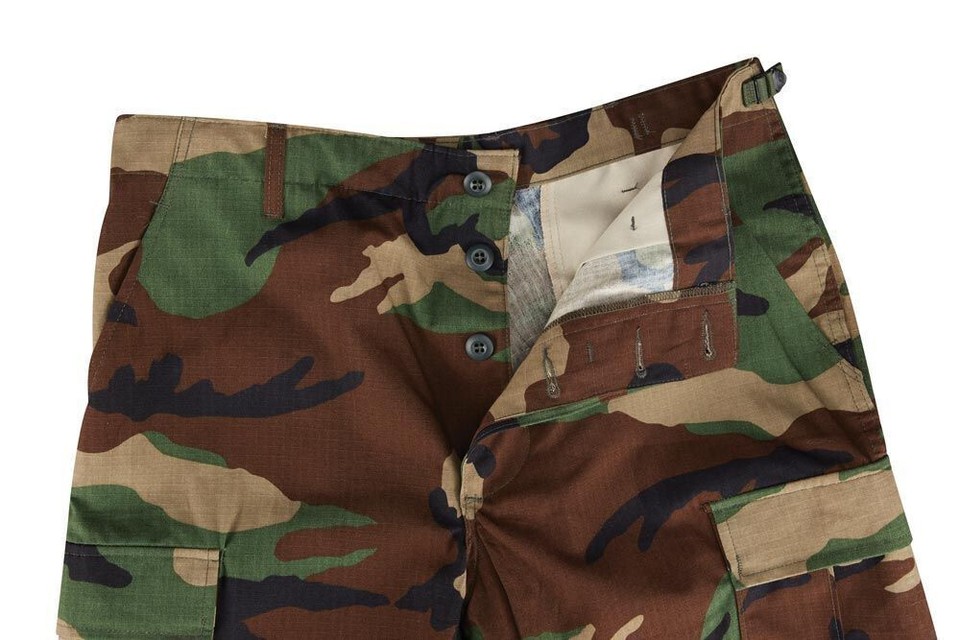 Pantaloni BDU Woodland Camouflage Propper US Army Medium Short | eBay