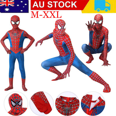 Men's Spiderman Jumpsuit Raimi Spider-man Cosplay Costume Fancy Party ...