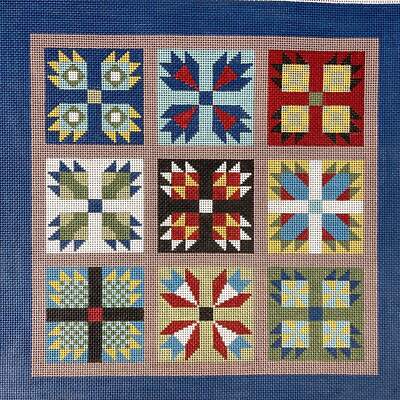 Susan Roberts Bear Paw Quilt needlepoint canvas #1629 | eBay
