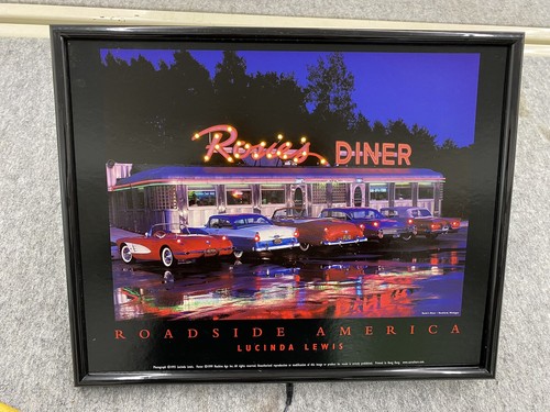Rosie’s Diner Lucinda Lewis Roadside America LED Picture light up vtg ...