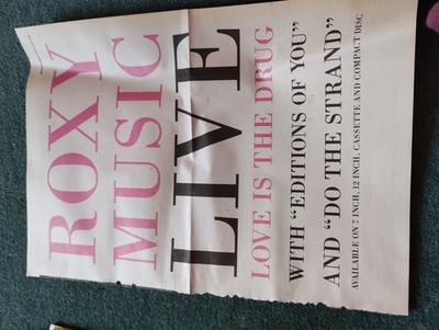 Sk238 Ephemera 1990 Music Advert Folded Roxy Music Love Is The Drug | eBay