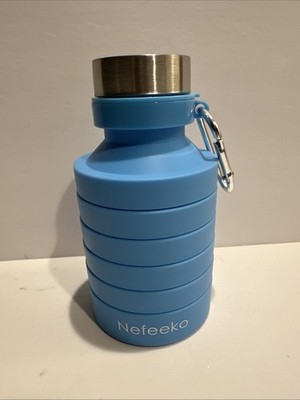 Nefeeko Collapsible Water Bottle, Reuseable BPA Free Silicone Foldable ...
