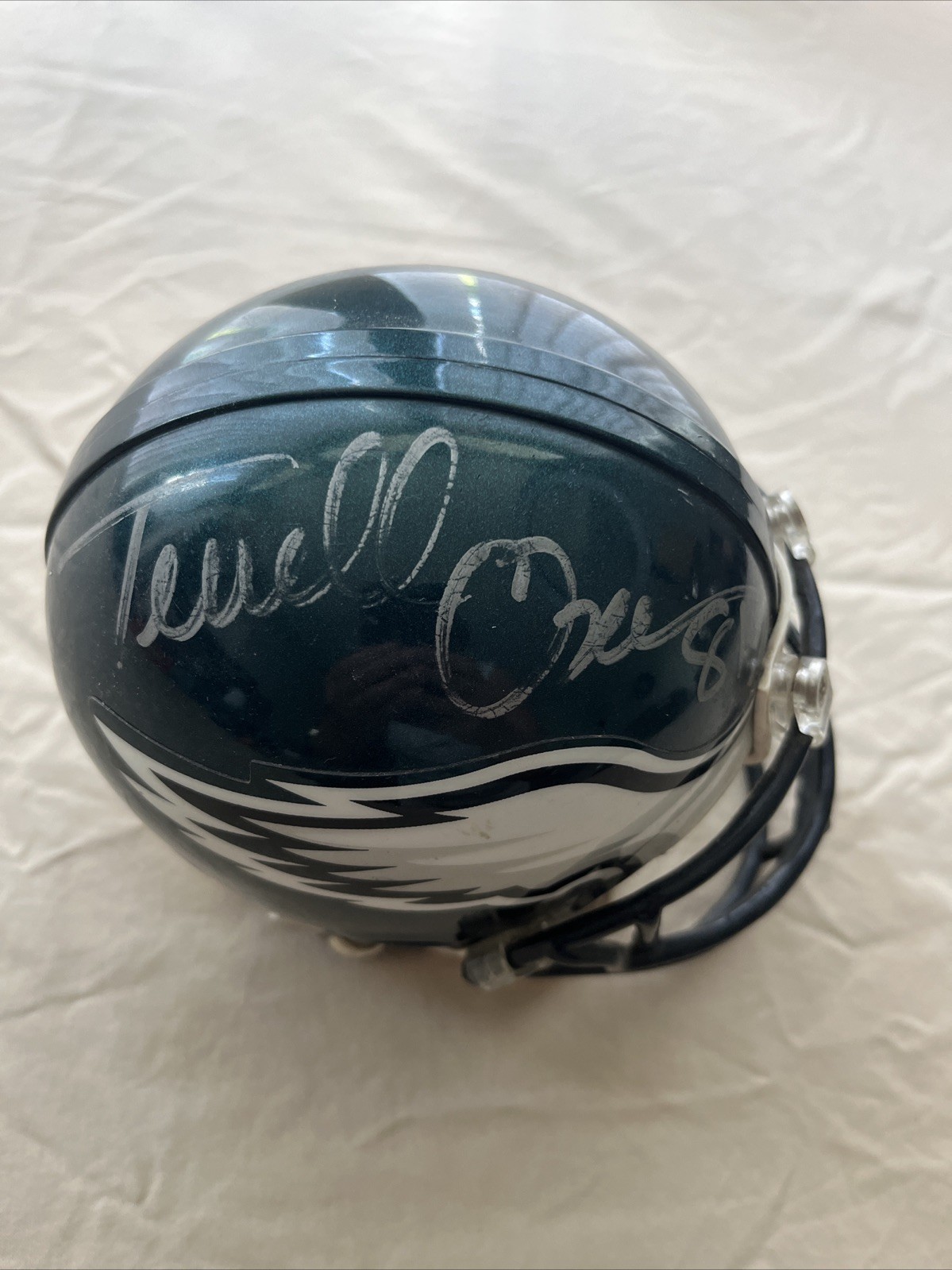 Terrell Owens Autographed Signed Philadelphia Eagles Riddell Mini ...