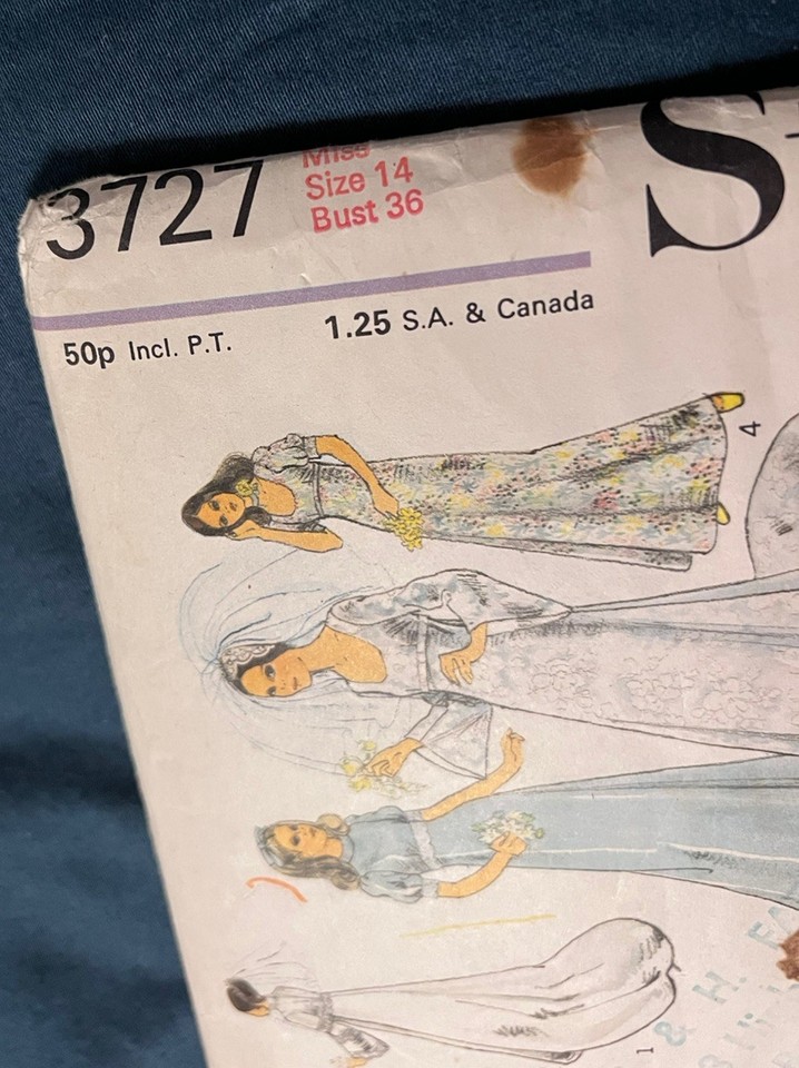 Vintage STYLE Sewing Pattern Wedding Dress New K8879 Size 14 Bust 36 | eBay