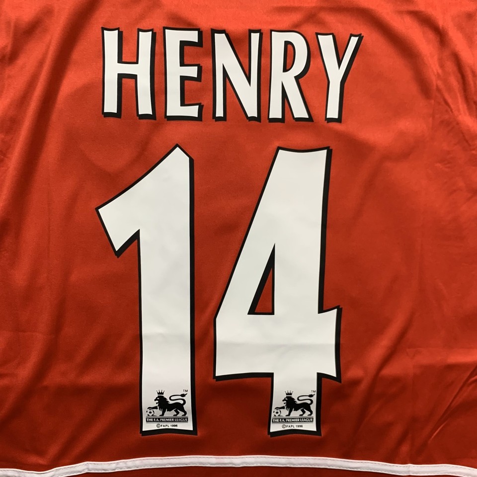 Thierry Henry Arsenal 2002/2003 Home Jersey - Retro Jersey - Mens Sizes ...