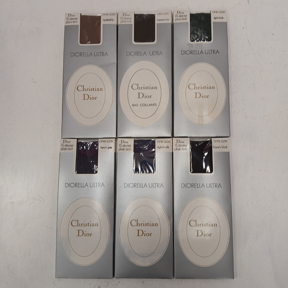 Christian Dior Ladies Tights Bundle One Size Mixed Colours x6 New RMF33 ...