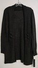 AB Studio Women's Dark Grey Knit Long Sleeve Cardigan Size S | eBay