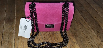 CHEVAL Firenze NWT Blush Croc Leather Crossbody Handbag Italy | eBay