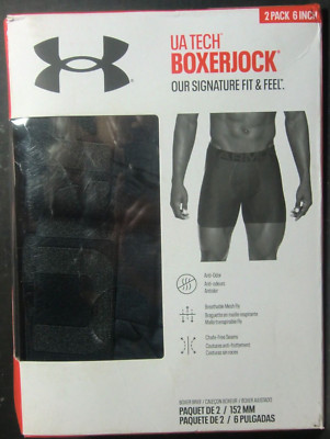 Under Armour Men's Tech 6-inch Boxerjock (2 Pack) 3XL (45.5-50) Black ...