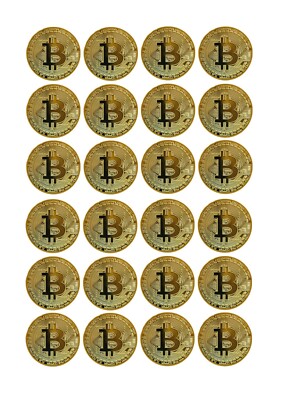 24 x Bitcoin Crypto Cup Cake Toppers ICING | eBay UK
