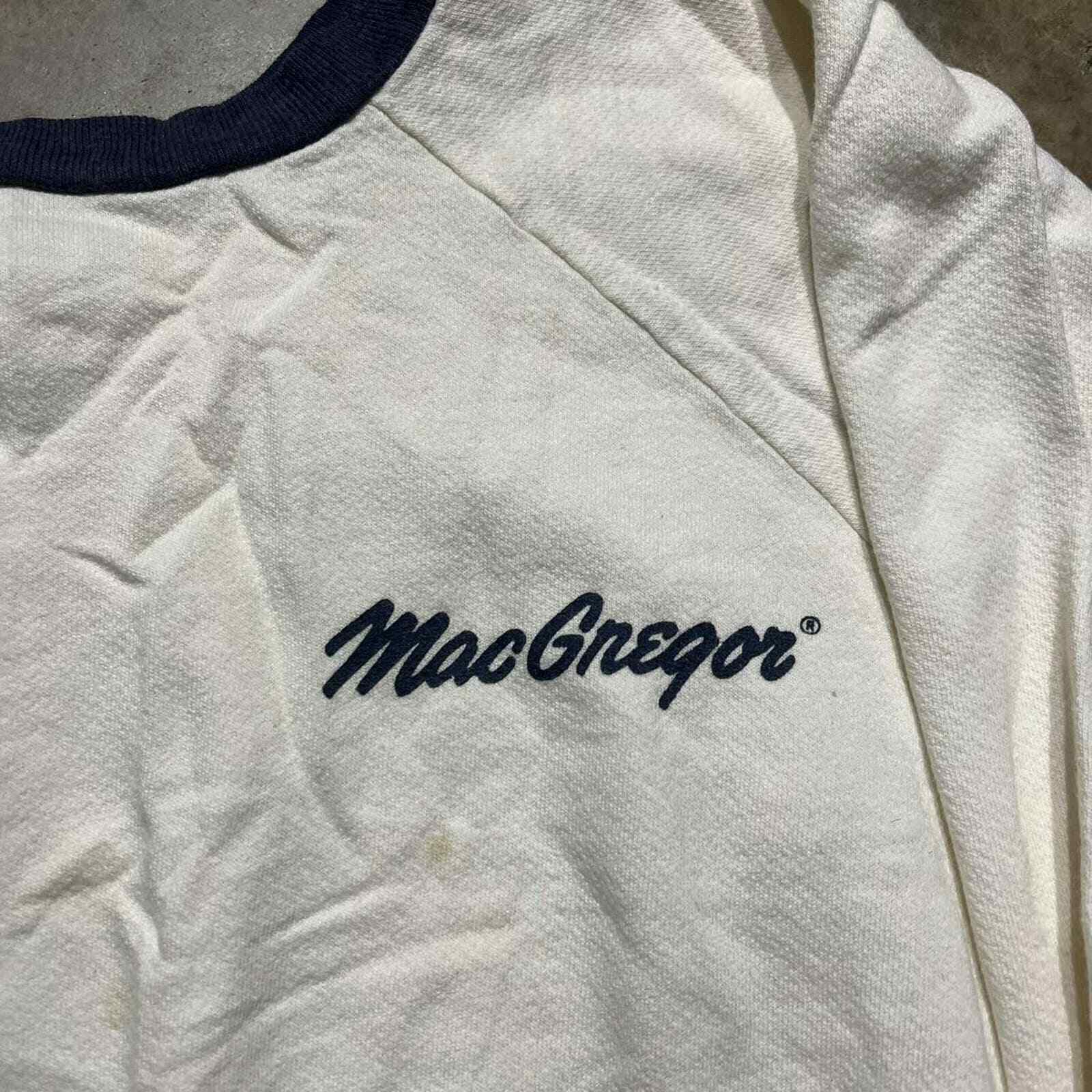 Vintage 60s 70s MacGregor White/Navy Two Tone Sweatsh… - Gem