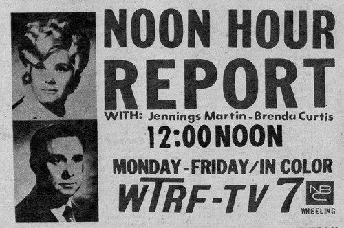 1973 WTRF TV AD~JENNINGS MARTIN & BRENDA CURTIS NEWS IN WHEELING,WEST ...