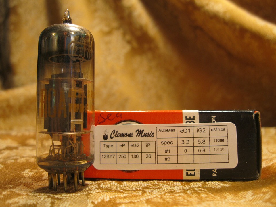 Vintage Single RCA 12BY7A 12bv7 Vacuum Tube Gray Plate Amplitrex Test ...