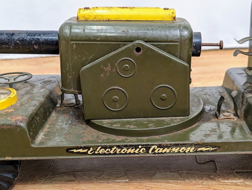 Vtg 50's NY-LINT TOYS VINT LG US ARMY N-24OO TOY MILITARY TRUCK with ...