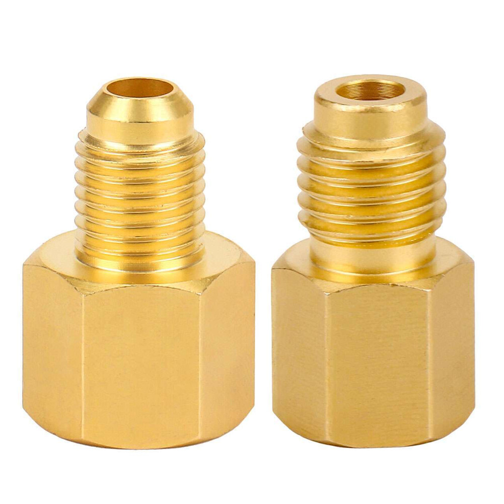 6 PCS R134a To R12 Fitting Adapter 1/4 Female Flare 1/2 Male Valve Kits ...