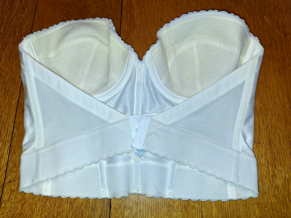 Vtg Exclusively Yours' 7894 Bustier Bra Ivory White Strapless Low Back ...