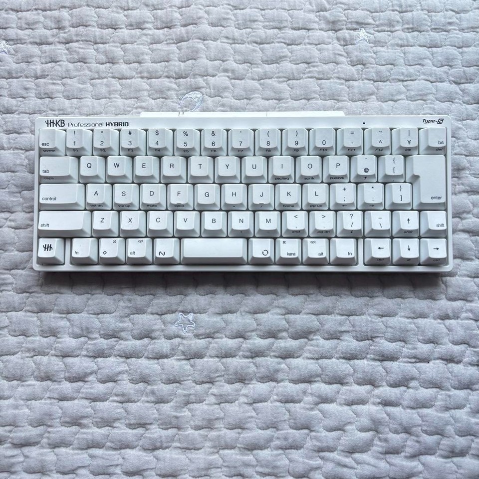 HHKB HYBRID Type-S Snow PD-KB820YNS White Keyboard 69 Keys Japan Layout ...