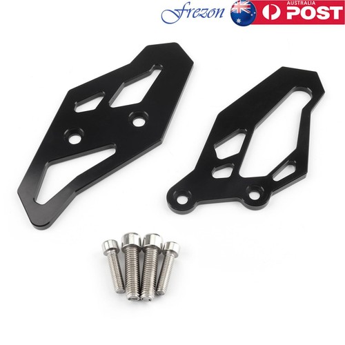 CNC Black Footrest Rearset Adapter Plates Fits Yamaha YZF R3 R25 MT-03 ...