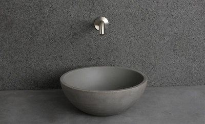 360*360*145mm Matte Grey Concrete Round Above Counter Basin | eBay