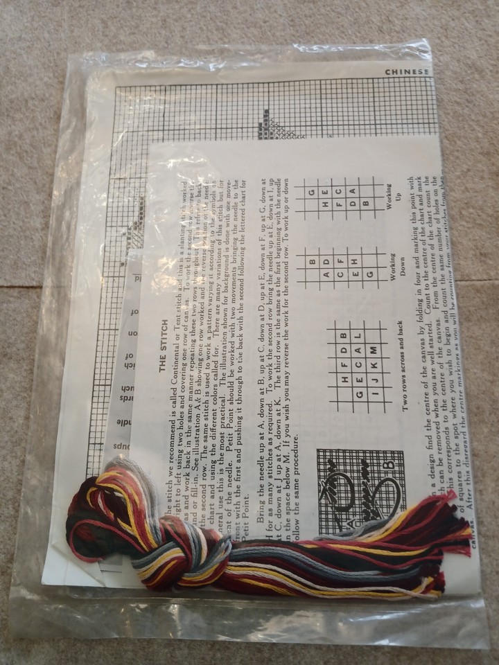 Kit JEAN MCINTOSH Oriental Petit Point Pattern 3 Thread # 11 SEALED ...