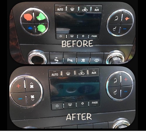 2007-2013 GM Chevy Button Repair Kit Dash Repair Decal Stickers for GM ...