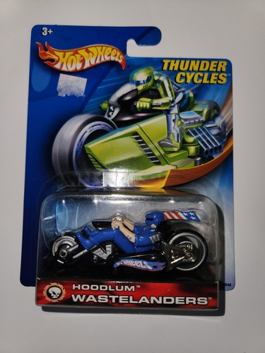 Lot of 2 HOT WHEELS Thunder Cycles Wastelanders: Hoodlum & V-Rogue Moto ...