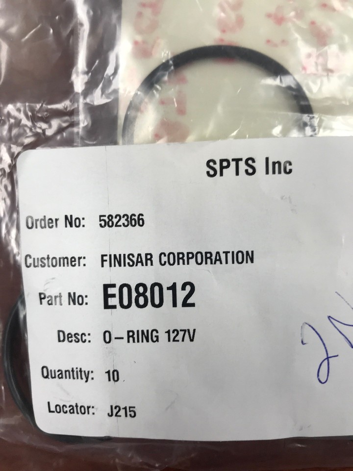 SPTS Inc E08012 O-ring 127V For STS ICP | eBay