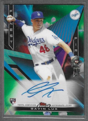 THIS IS A 2020 TOPPS FINEST AUTOGRAPH CARD OF ROOKIE GAVIN LUX #66/98 ...