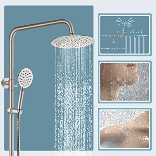 Aolemi Outdoor Shower Fixture SUS304 Shower Faucet Combo Set Stainless ...