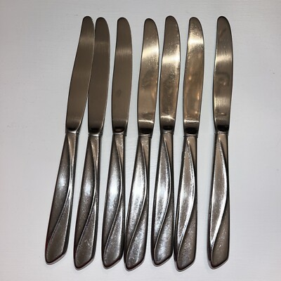 Lot of 7 Insico FINLANDIA Stainless Dinner Knives 8 3/4" International ...