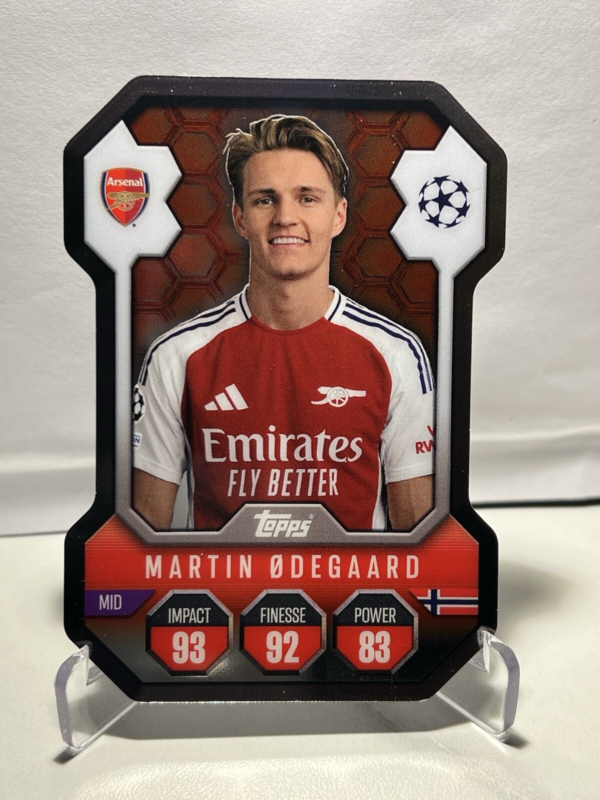 Martin Odegaard Arsenal Shield Card # SH 2 Topps Match Attax 2024/25 24 ...