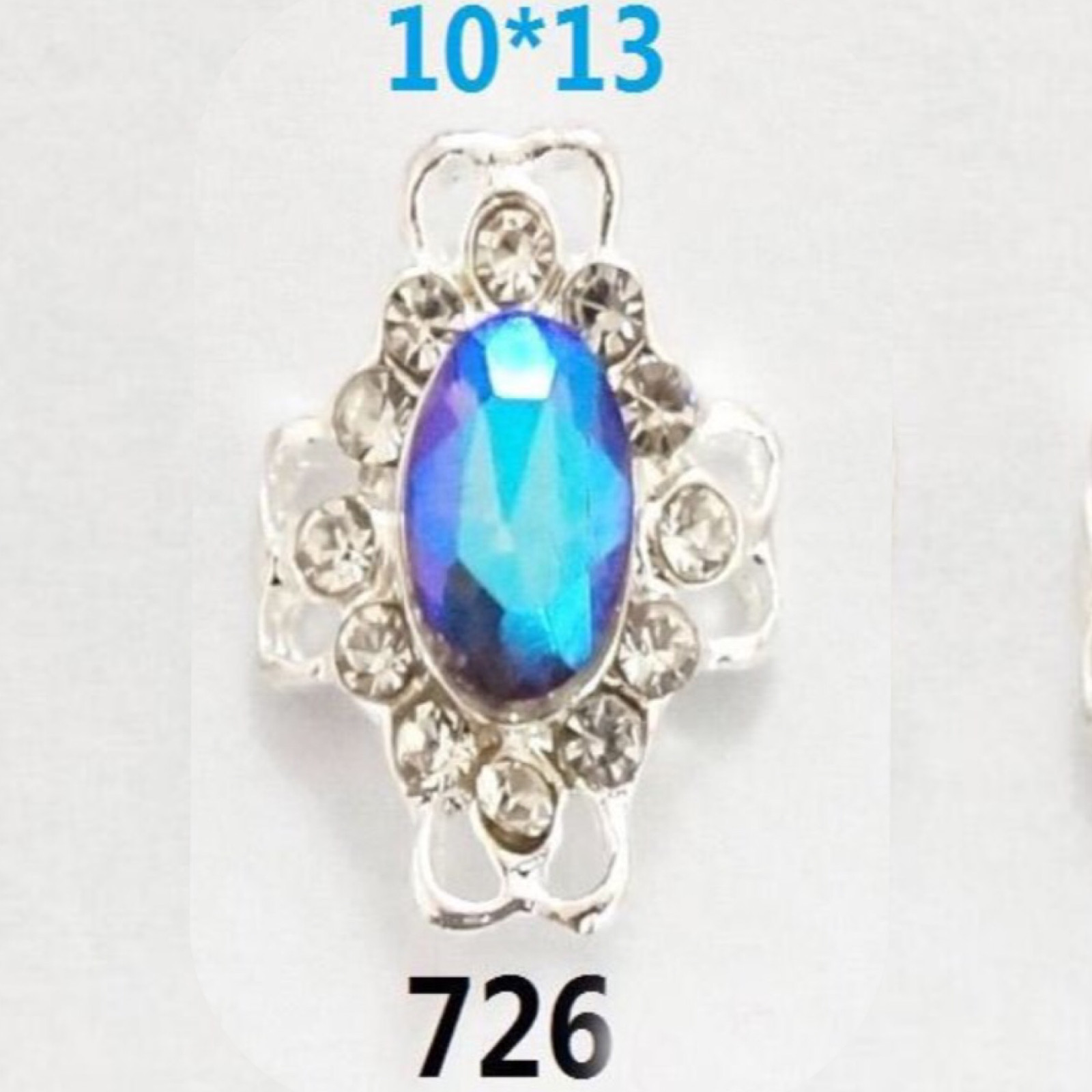 CRYSTAL RHINESTONES NAIL ART DECORATION 3D CHARM ALLOY SILVER GEMS ...