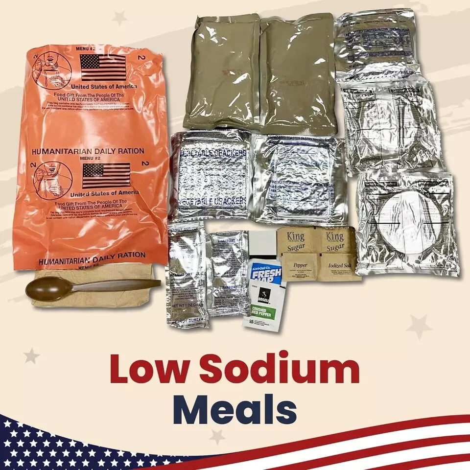 Pack of 10 MRE Of HDR U.S. Military Surplus Humanitarian Meals Ready To ...