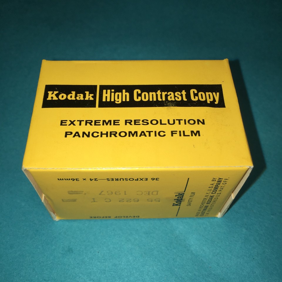 KODAK HIGH CONTRAST COPY PANCHROMATIC BLACK & WHITE 35MM FILM 55622 ...