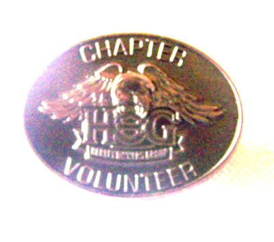 HARLEY DAVIDSON OWNERS GROUP CHAPTER VOLUNTEER VEST PIN JACKET PIN HOG ...