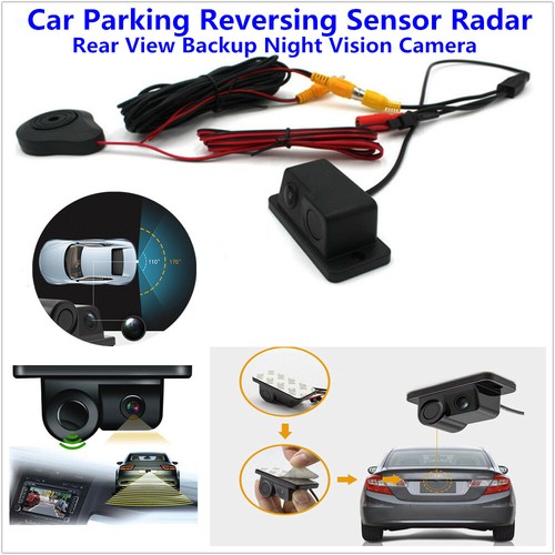 2in1 420TVL Car Parking Reverse Sensor Radar Rearview Backup Night ...