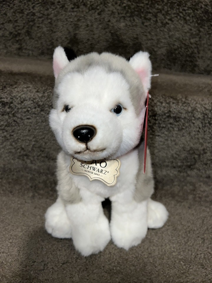 FAO Schwarz ADOPT A Pet Husky Dog Wolf Plush Toy 10" With Papers NWT | eBay