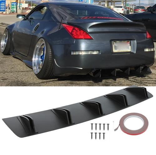 For NISSAN 350Z Rear Bumper Lip Side Splitter Diffuser Spoiler Gloss ...