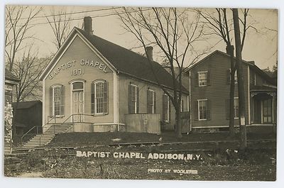 RPPC Baptist Chapel ADDISON NY Steuben County New York Real Photo ...