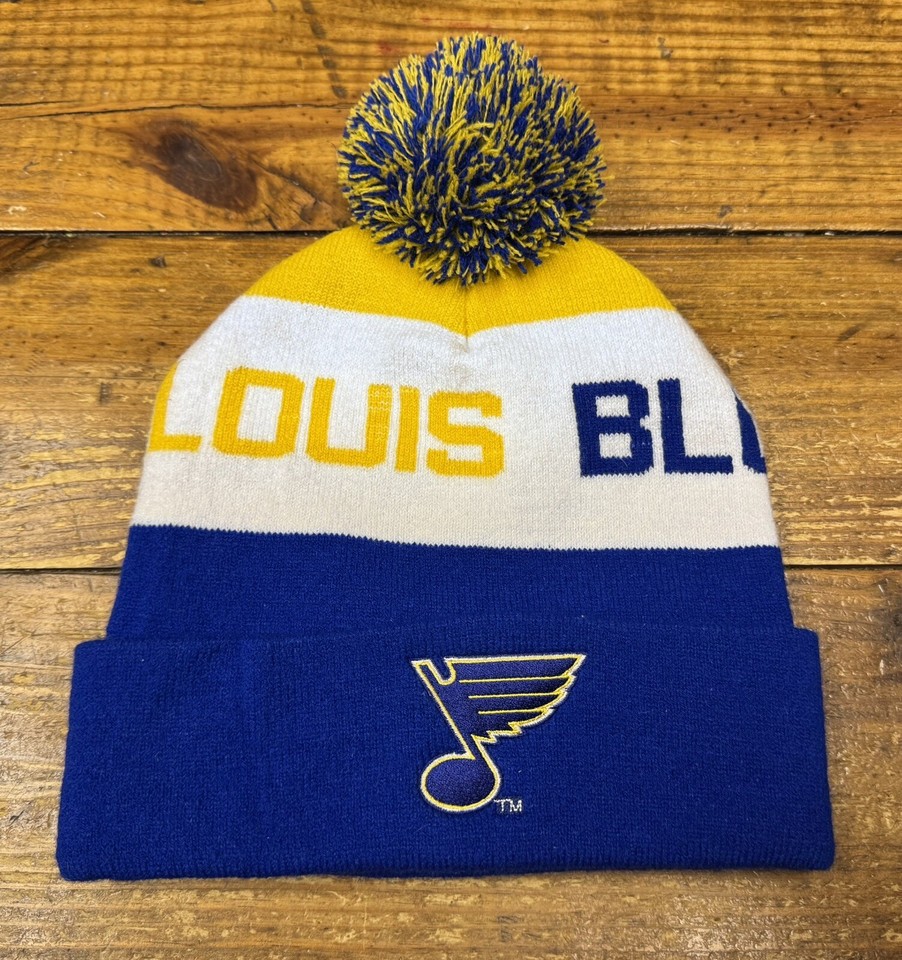 St. Louis Blues Pom-Knit Beanie Hat Washington University Wash U. | eBay