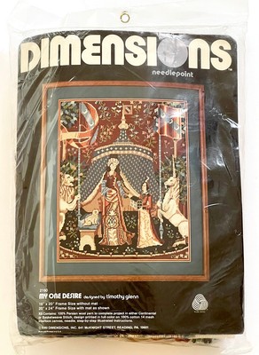 Dimensions Needlepoint Kit 2160 My One Desire ~ Lady & Unicorns ...