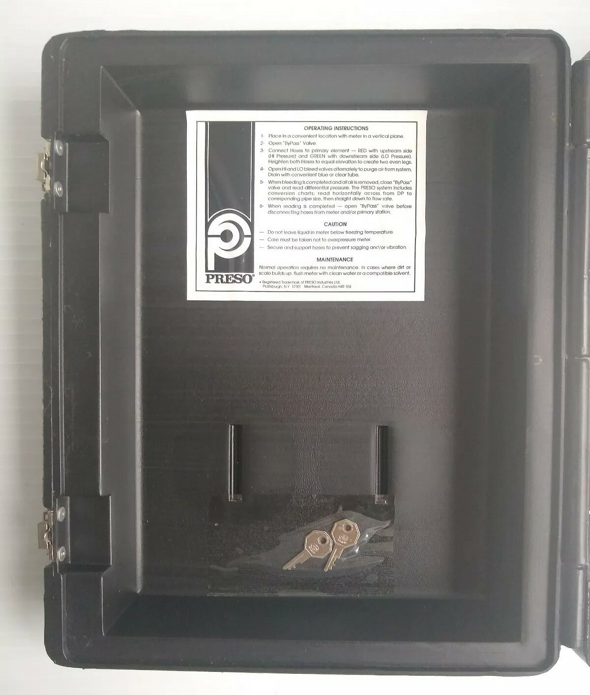 PRESO FLOW METERING EQUIPMENT 66301-1 HIGH LOW DIFFERENTIAL PRESSURE ...