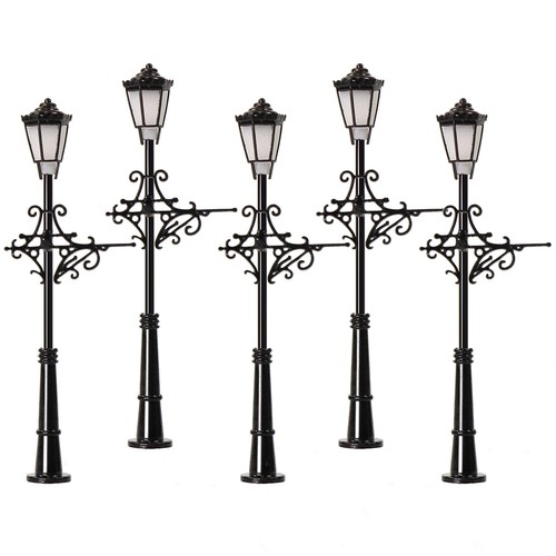 5pcs Model Railway Train N Gauge Lamp Post 51mm 1:150 Street Lights ...
