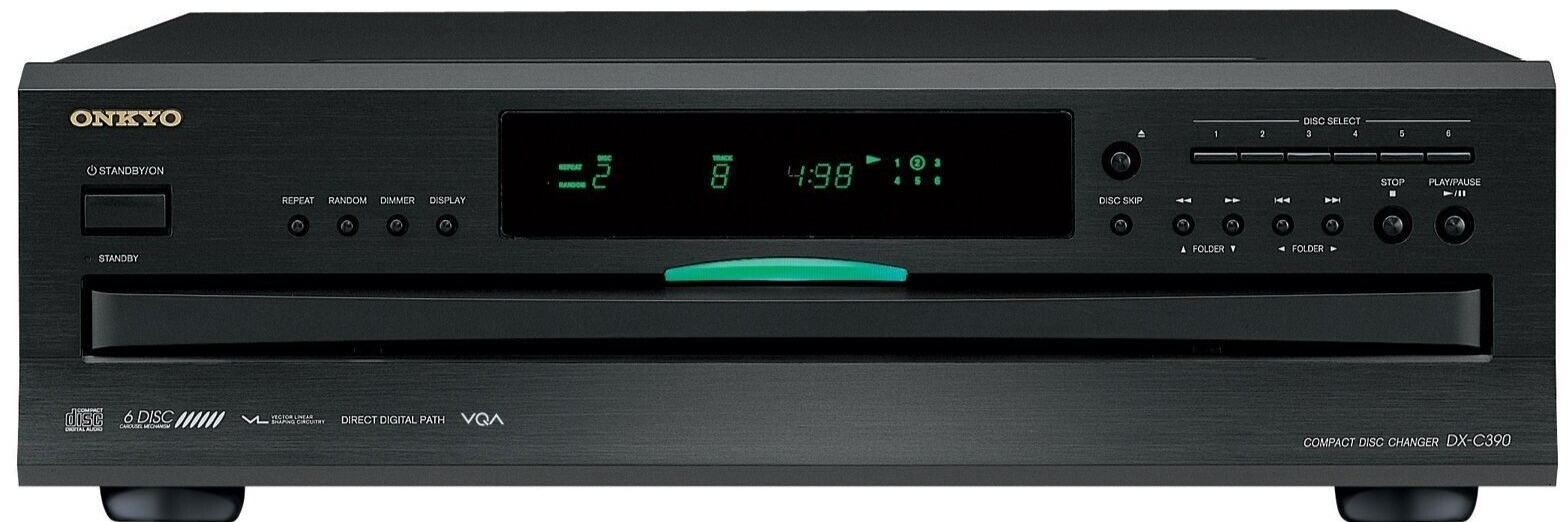 Onkyo DX-C390 6-Disc CD Player Carousel Changer MP3 CD-RW Coax Optical ...