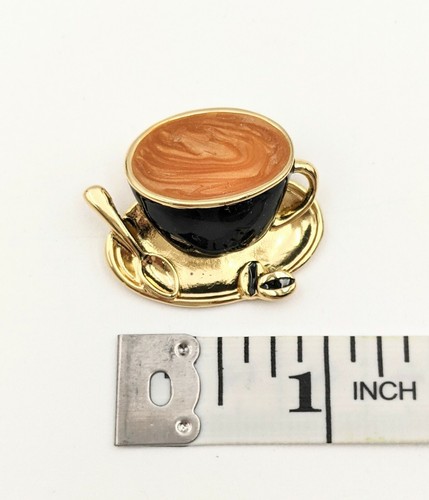 Enamel Coffee Pin Brooch Jewelry Barista Waitress Gift Gourmet Coffee ...