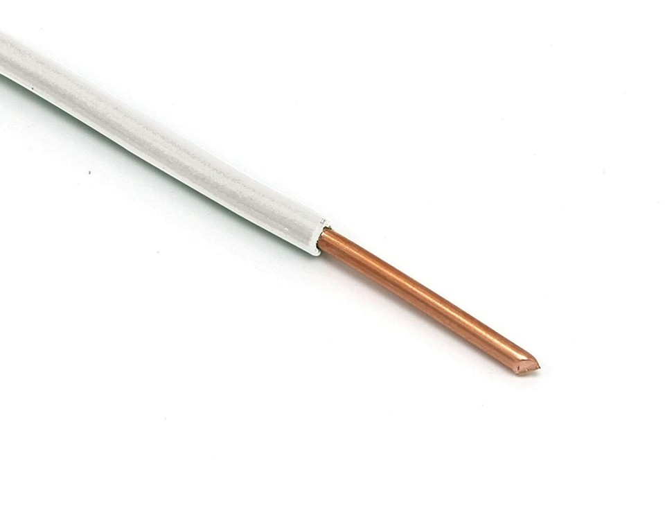 THHN / Building Wire - White Jacket - 10 Gauge Solid Copper UL UV - 25 ...