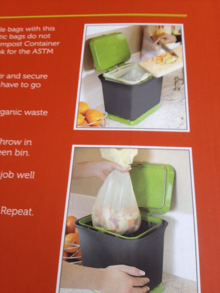 Full Circle Fresh Air Kitchen Countertop Compost Collector Green Slate ...